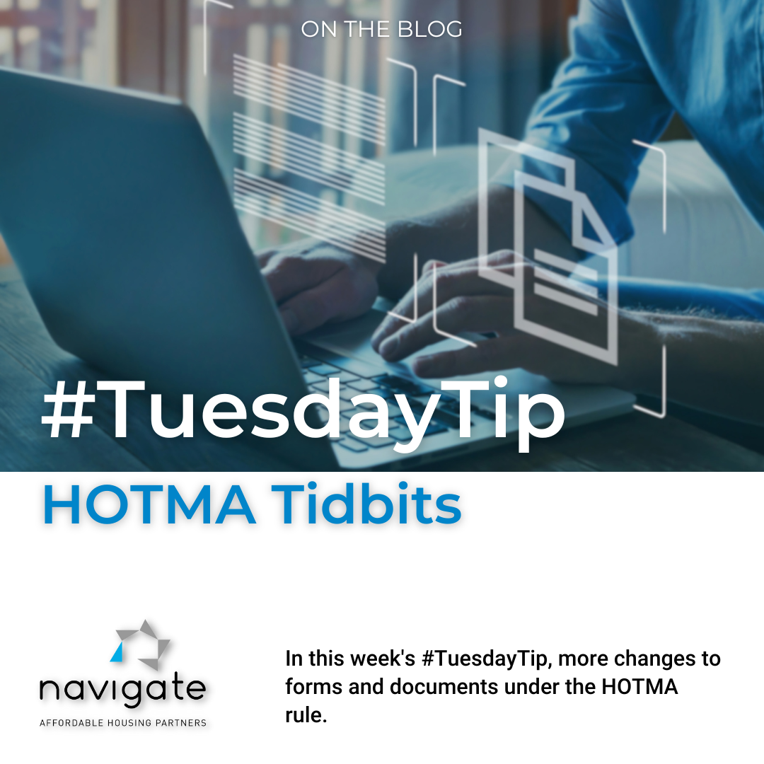 Tuesday Tip: HOTMA Tidbits on Form, Deduction Changes - Navigate Housing