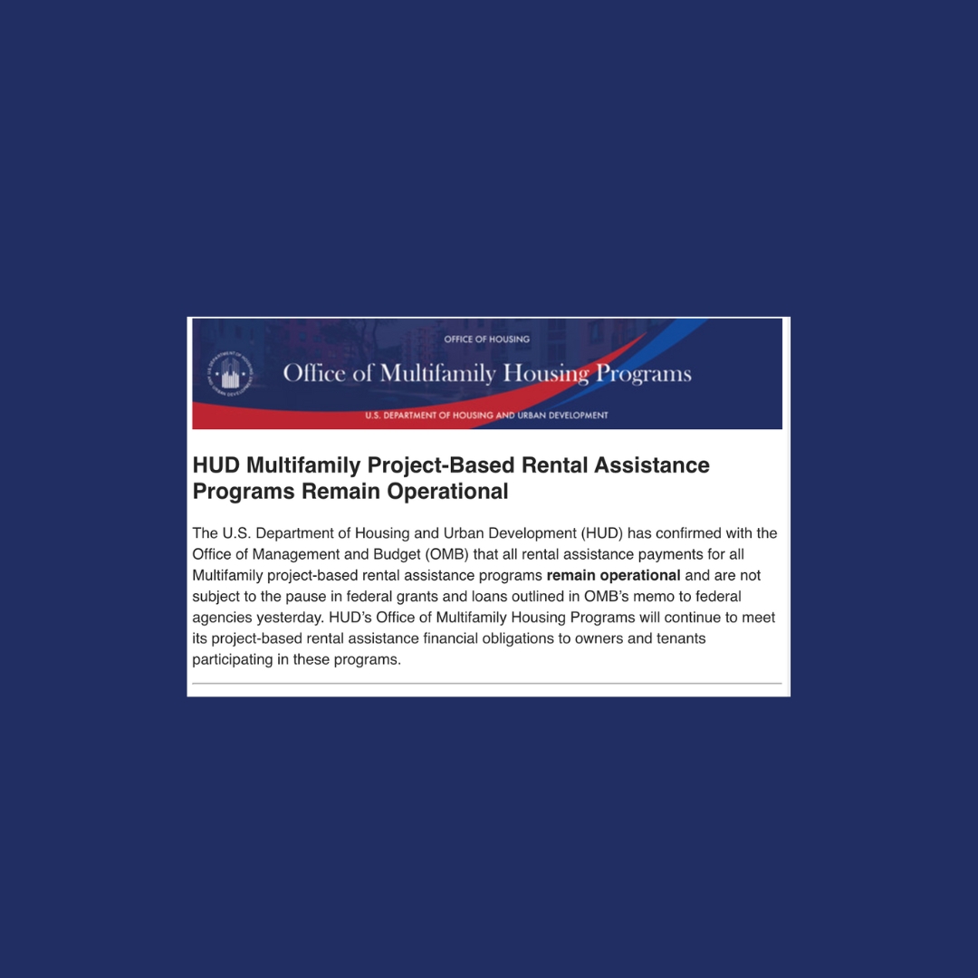 Federal Funding Pause Doesn't Include Rental Assistance